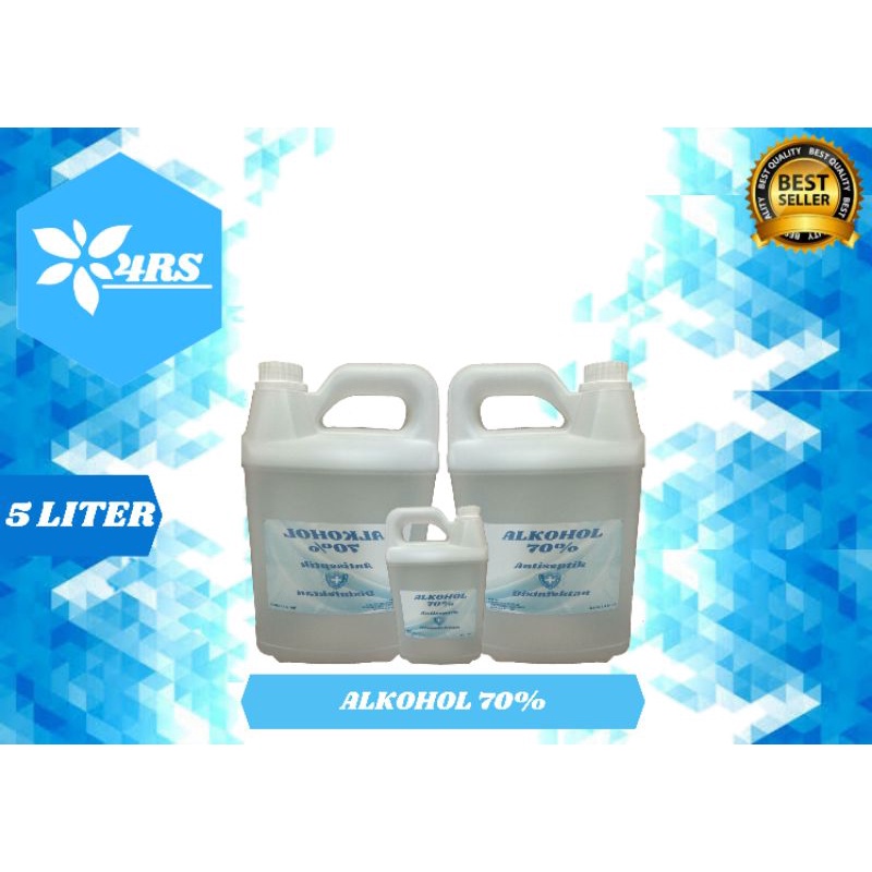 Jual Alkohol / Alcohol Ethanol 70% 5 Liter | Shopee Indonesia