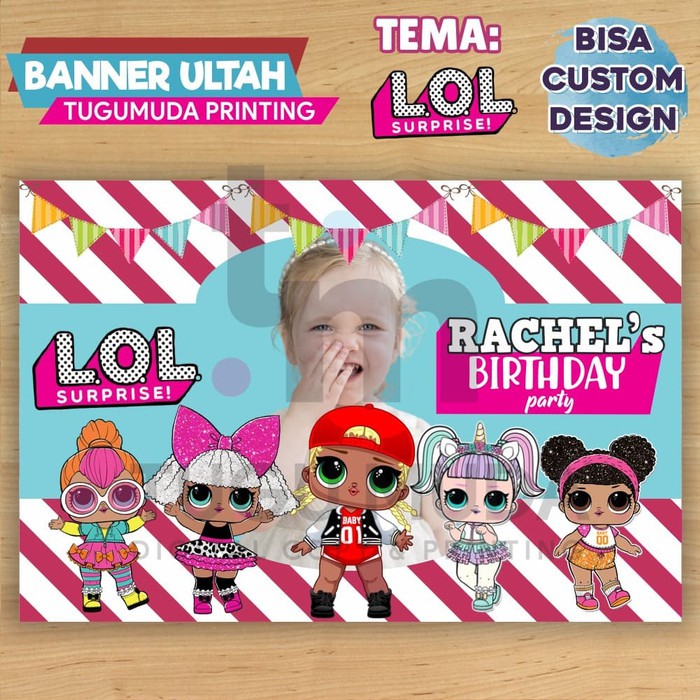 Jual Cetak Banner|Backdrop|Spanduk Ultah / Ulang Tahun Anak - LOL ...