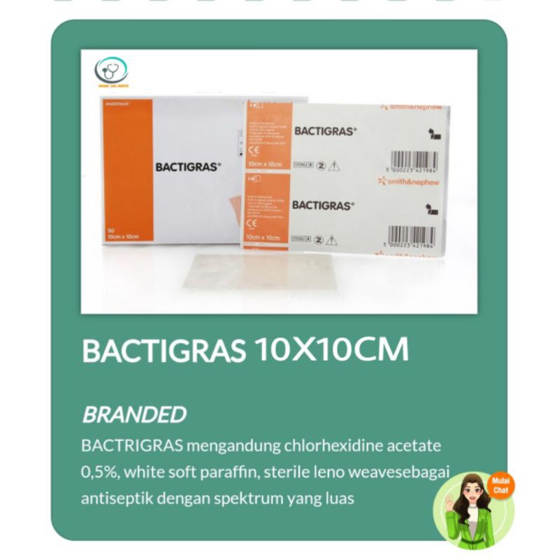 Jual Plester Luka Anti Infeksi Tulle Dressing Bactigras 10x10cm ...