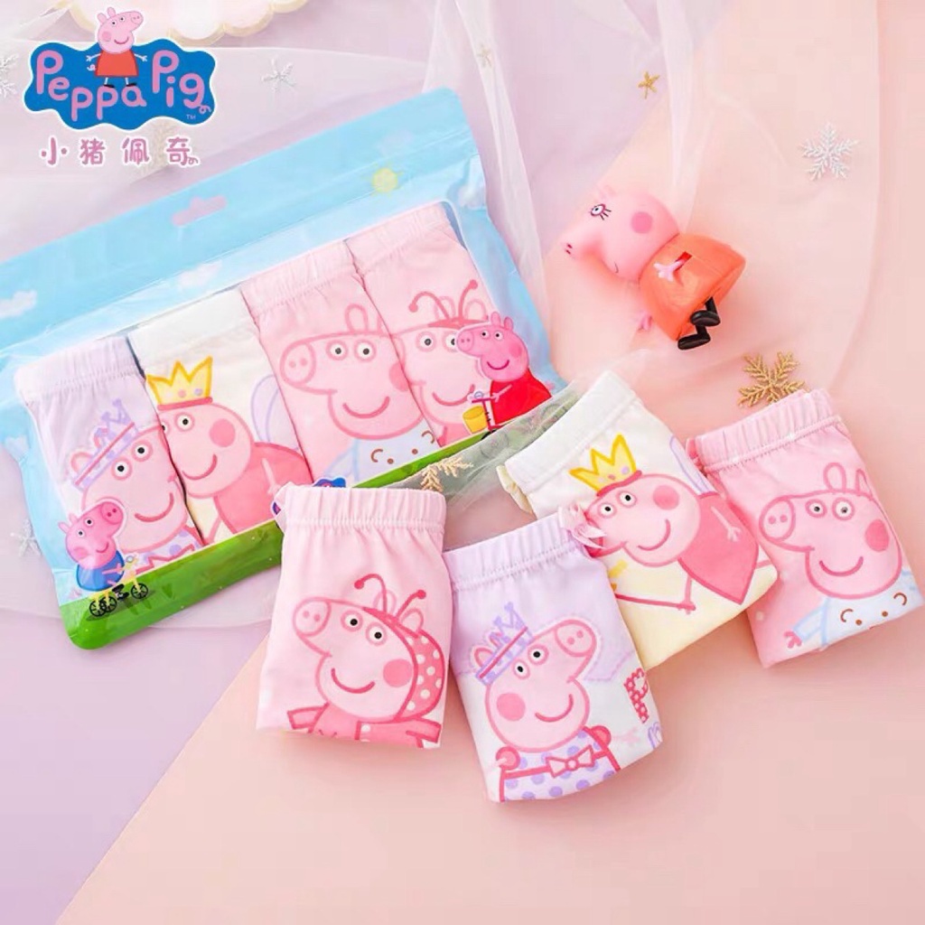 Jual Celana dalam boxer anak perempuan motif peppa pig (1 SET ISI 4 PCS ...