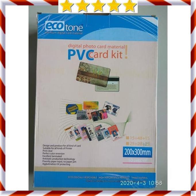 Jual Kertas PVC Bahan ID Card Instan - White Putih - ECOTone | Shopee ...