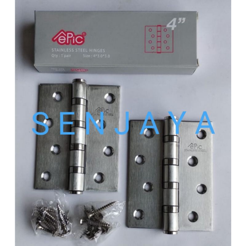 Jual Engsel stainless steel tebal stainless steel hinges 4 inch ...