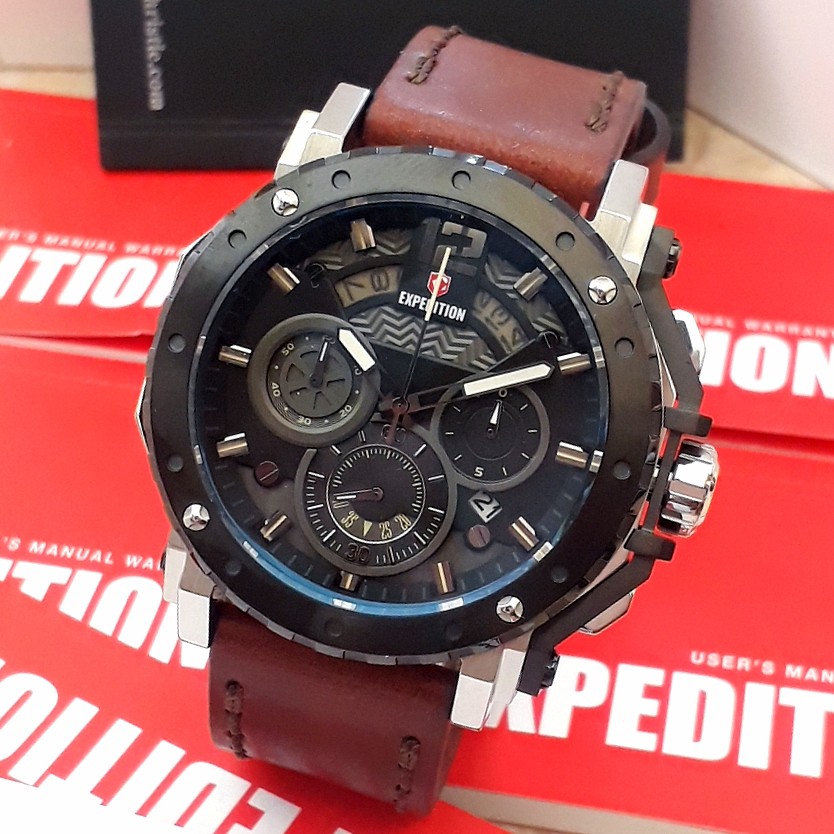 Jual expedition e 6402 silver black | Shopee Indonesia