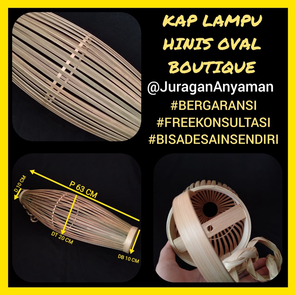 Jual Lampu Gantung Boutique - Kap Lampu Hinis Oval Boutique - Lampu ...
