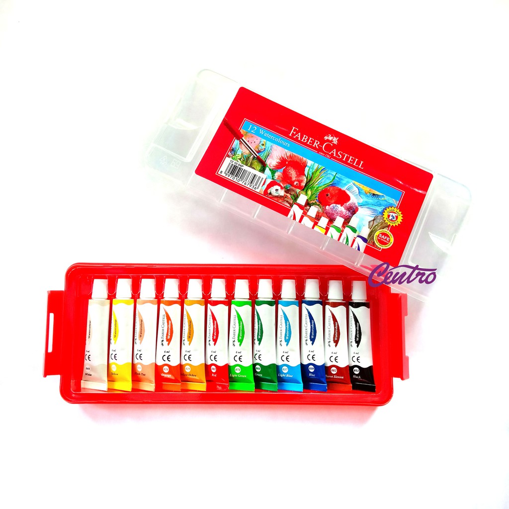 Jual Faber Castell Cat Air Set 12 Watercolours Watercolour 6 ml ...