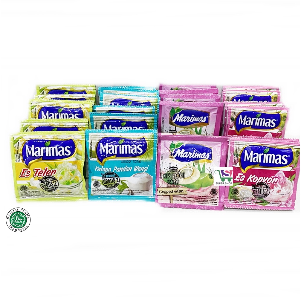 Jual MARIMAS Kelapa Pandan Wangi / Jeruk Segar / Es Kopyor / Cocopandan ...