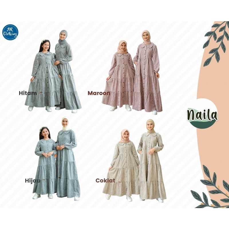 Jual Dress Naila Ar Clothing anak dan Mom (Dress only) | Shopee Indonesia