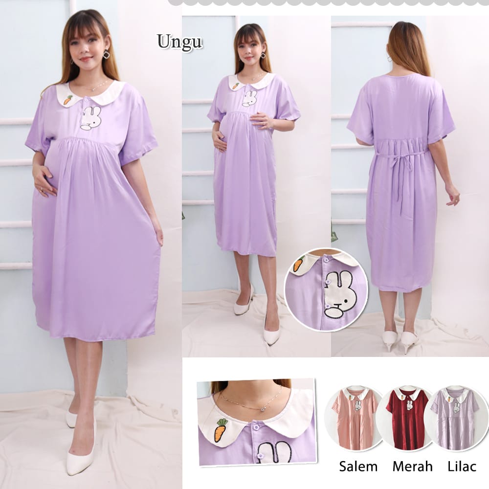 Jual Dres Ukuran Standar Bumil dan Busui Viral/Dress Bumil dan Busui ...