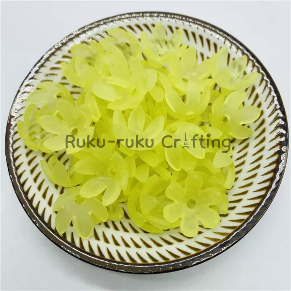 Jual (25 Pcs) Mote Cangkang Kelopak Bunga Ice Doff Manik Bunga Mangkok ...