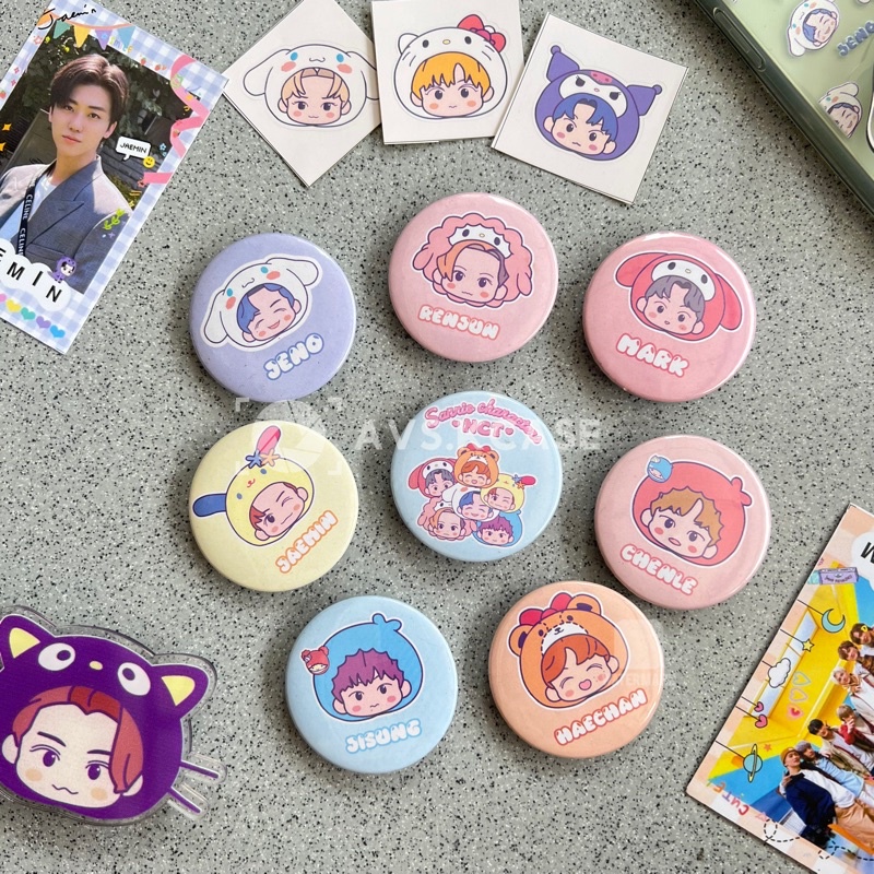 Jual PIN BUTTON SANRIO X NCT DREAM 44mm | Shopee Indonesia