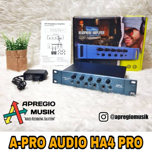Jual APRO AUDIO HA4 PRO PRODUCER PROFESIONAL Headphone amplifier ...