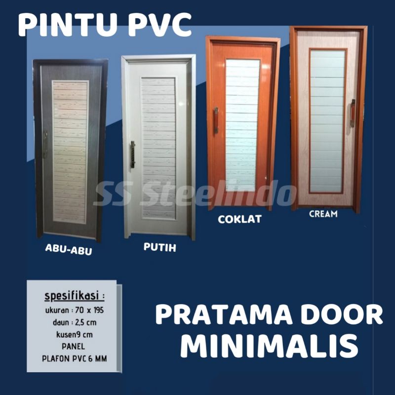 Jual PINTU WC KAMAR MANDI PVC PRATAMA DOOR LONG MINIMALIS 195CM X 70CM ...