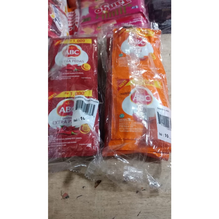 Jual Sambal ABC Asli & Extra Pedas Pack Ketengan 1000 x 10 Sachet ...