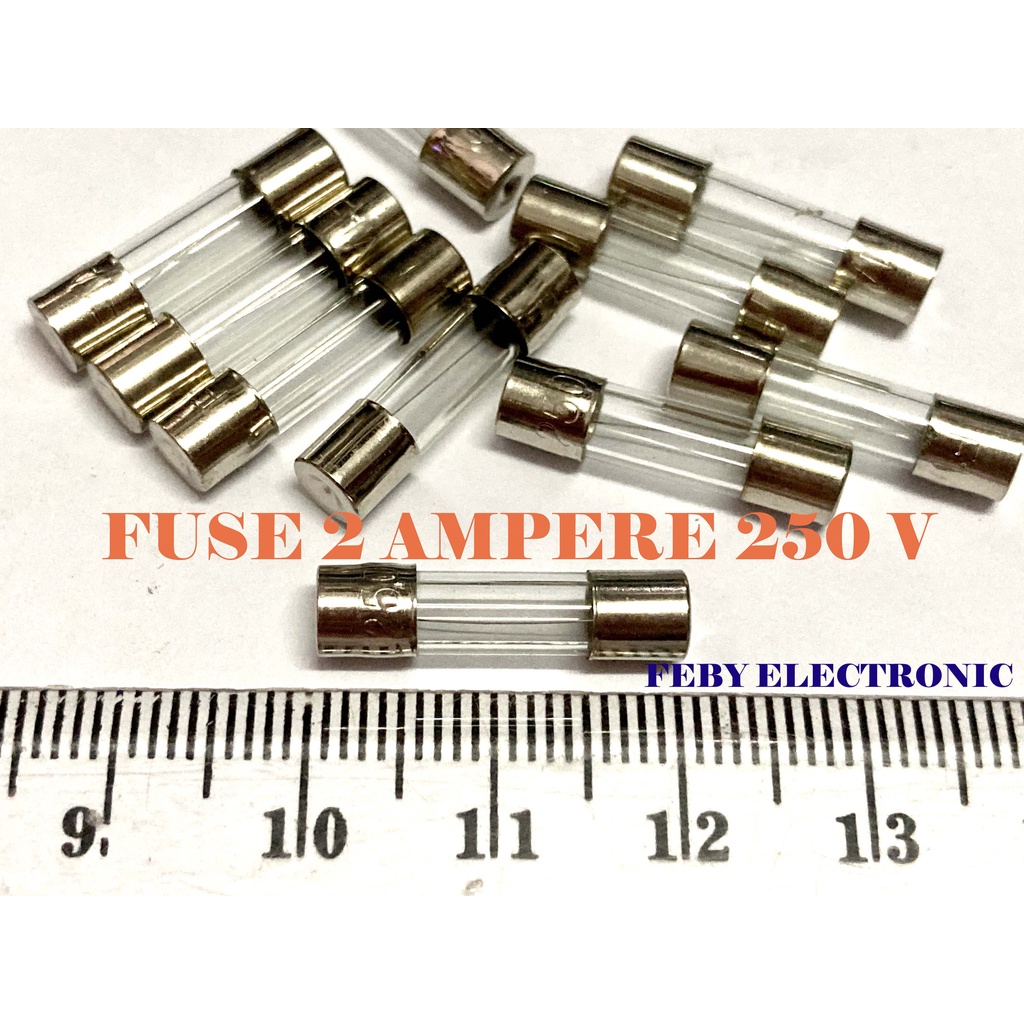 Jual Sekring Tabung Fuse Kaca 2 Ampere 250 volt Kecil 2 cm | Shopee Indonesia