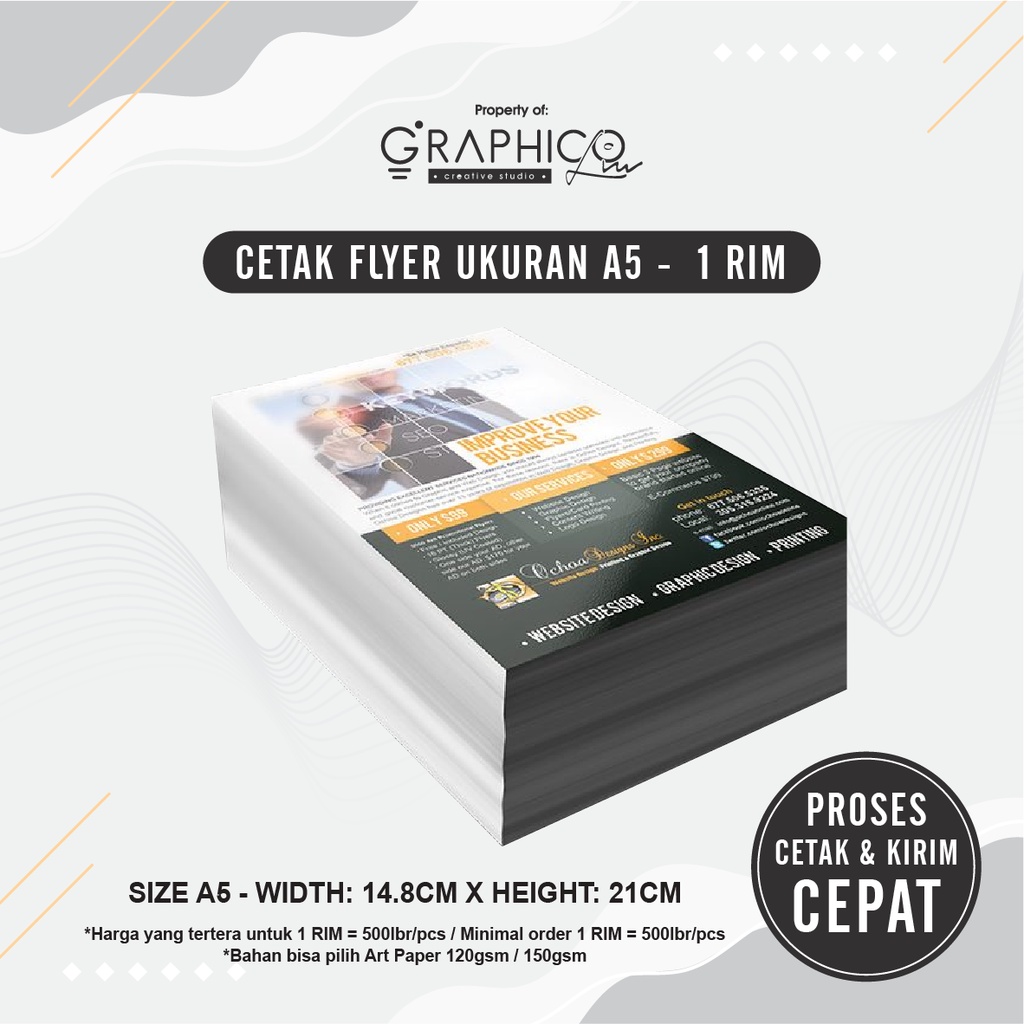 Jual Cetak Flyer A5 - Art Paper 120/150gsm | Shopee Indonesia