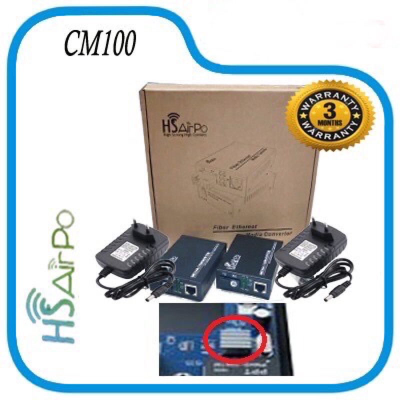 Jual HS AIRPO CM100 FIBER MEDIA CONVERTER 10/100 ZX-1F1E-20KM | Shopee ...