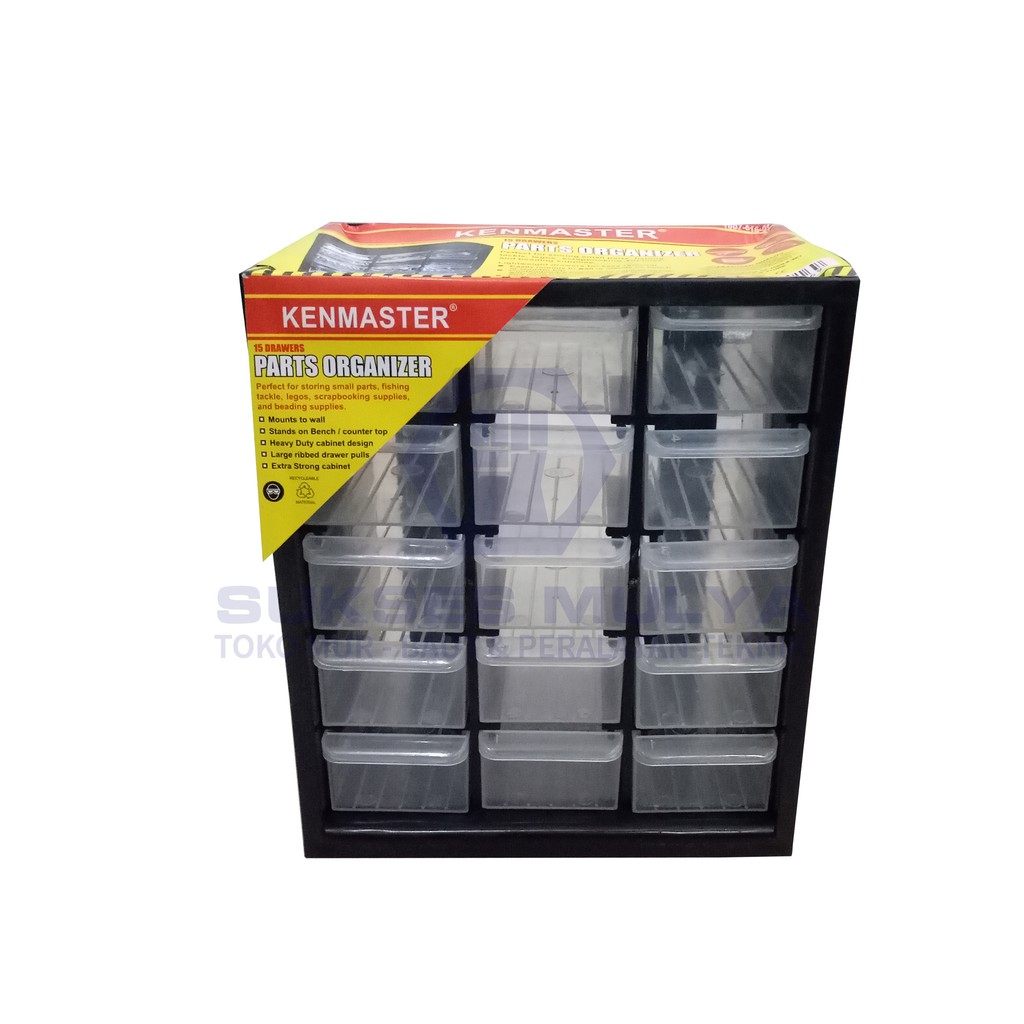 Jual Part Organizer Kenmaster 15 Slot Rak Drawer Toolbox Baut Rak Susun ...