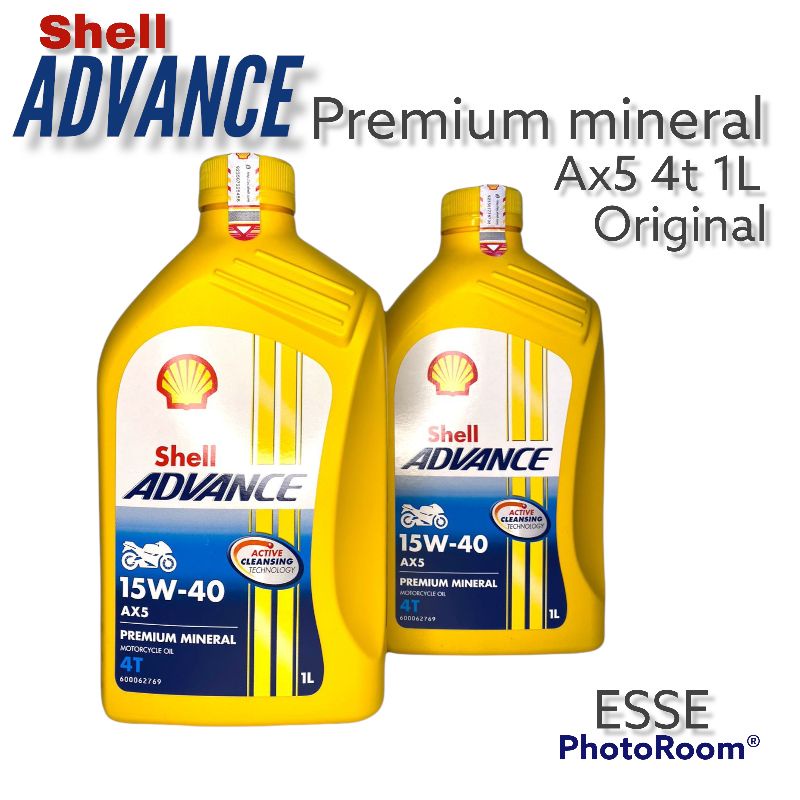 Jual OLI SHELL ADVANCE AX5 4T SAE 15W-40 1 LITER PREMIUM MINERAL ( ASLI ...
