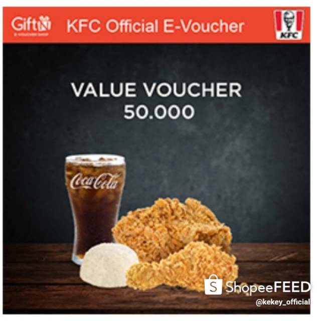 Jual E-Voucher KFC 50k (bisa scan) | Shopee Indonesia