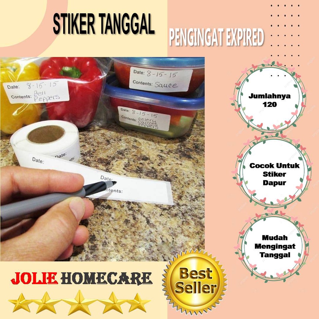 Jual Stiker Sticker Label Tanggal Pengingat Expired Date dan Nama Jenis ...