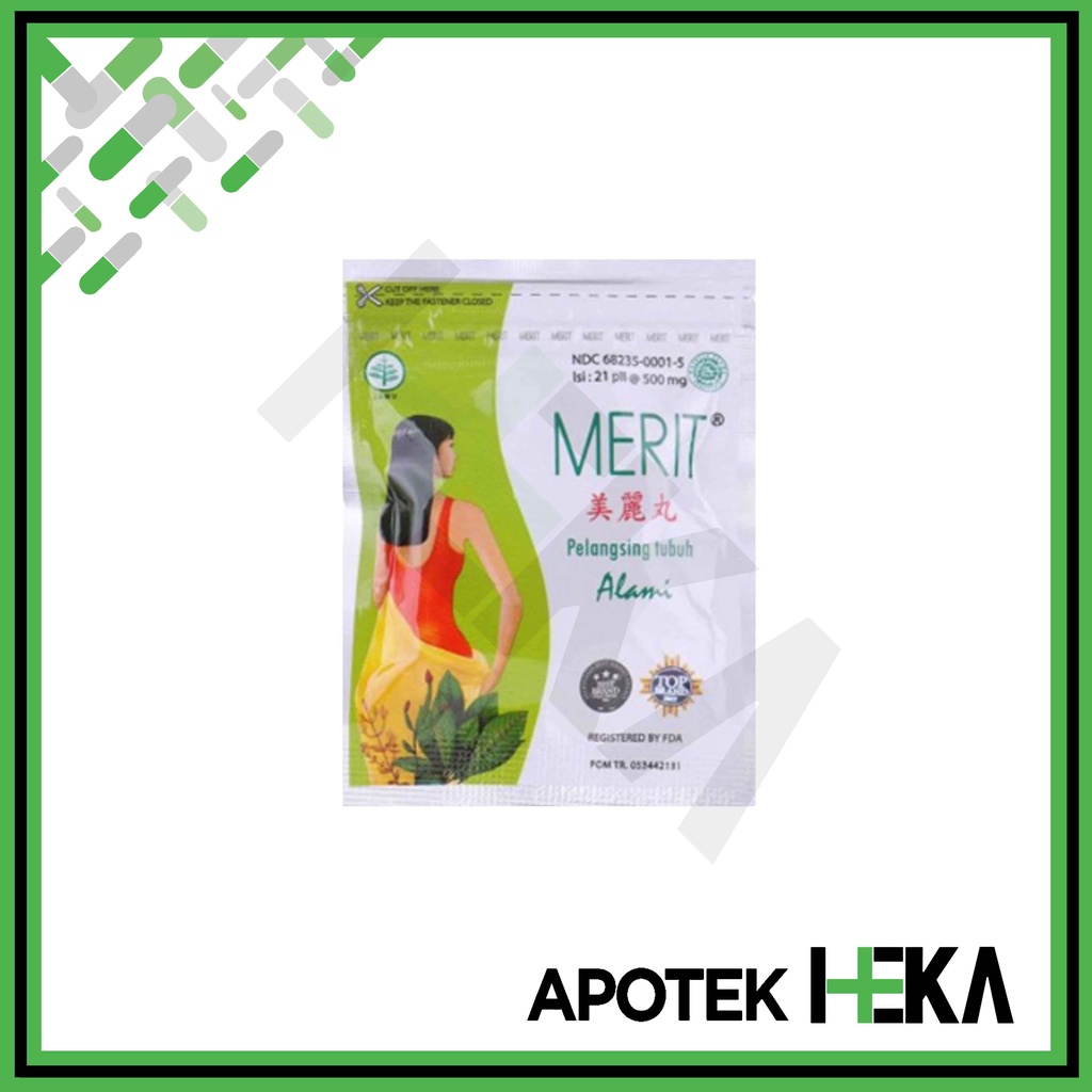 Jual Pil Merit Sachet isi 21 Tablet - Pelangsing Alami Mengurangi Lemak ...