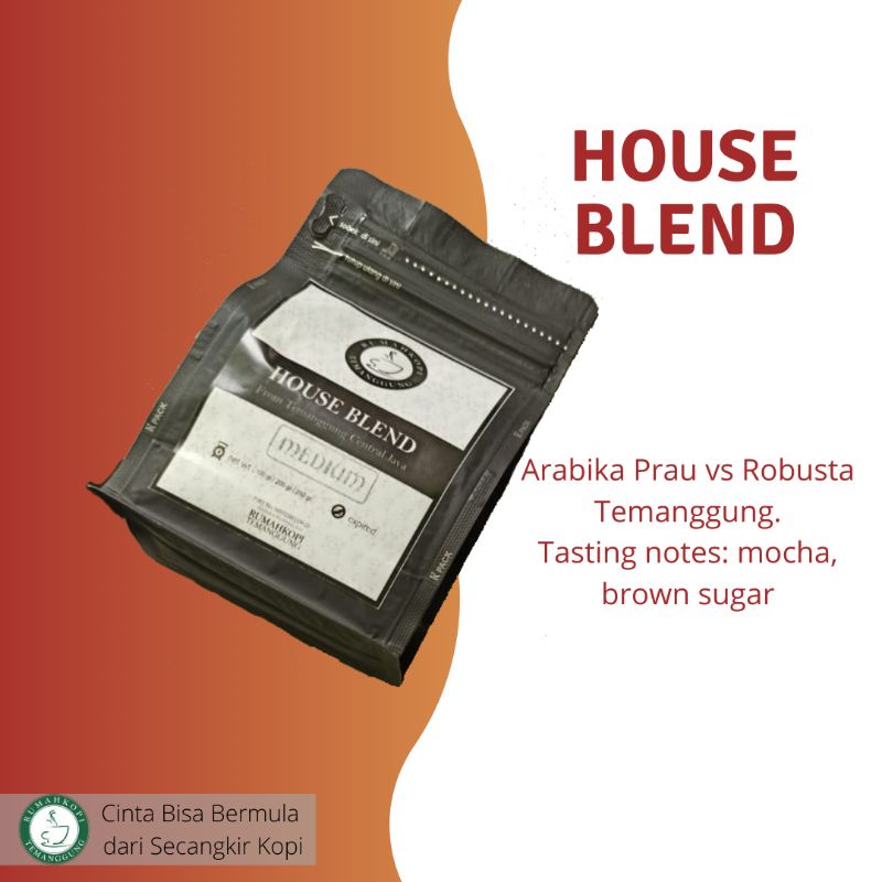 Jual Kopi house blend arabika dan robusta Temanggung kemasan 100 gram ...