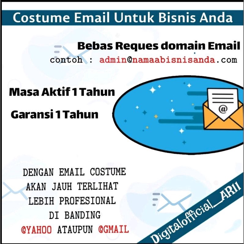 Jual Costume Email Bisnis Terbaik / Domain Email | Shopee Indonesia