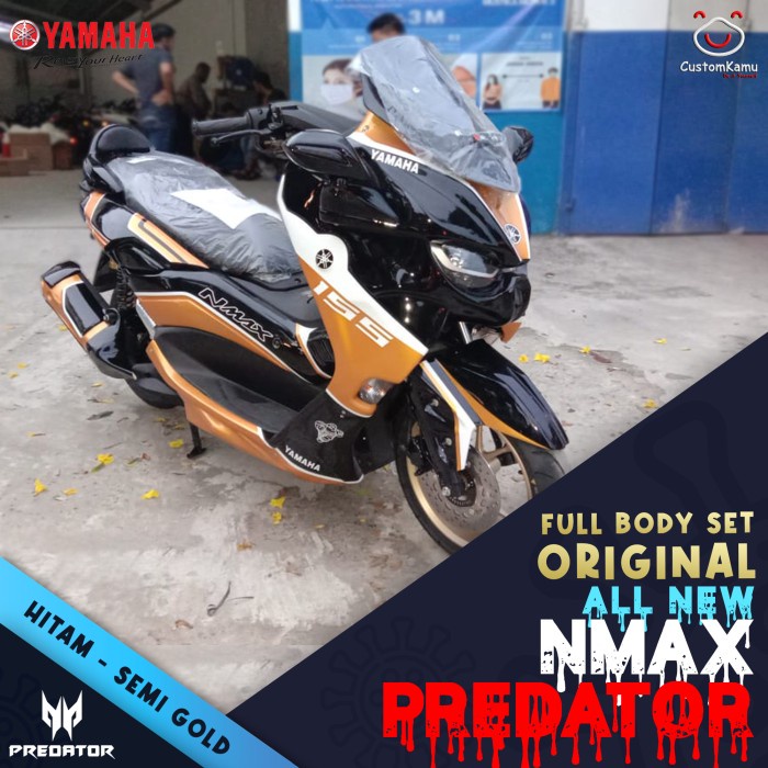 Jual Full Body Set All New Nmax Predator 2020 - Hitam Semi Gold ...