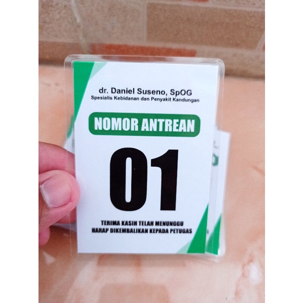 Jual Nomer Antrian Kertas + Laminating | min 20 pcs berlaku kelipatan ...