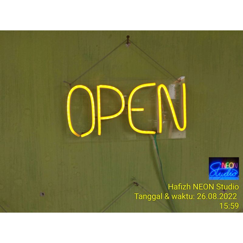Jual Lampu NEON Flex, Neon Sign Custom tulisan OPEN | Shopee Indonesia