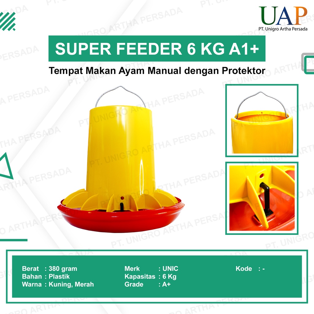 Jual Tempat Pakan Ayam Super Feeder 6 Kg A1+ untuk Ayam DOC dan Dewasa | Shopee Indonesia