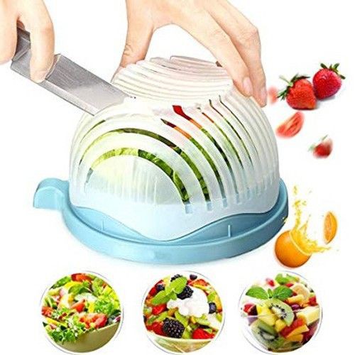 Jual Salad Cutter Bowl Mangkok Pemotong Sayur Buah Makanan Peralatan ...