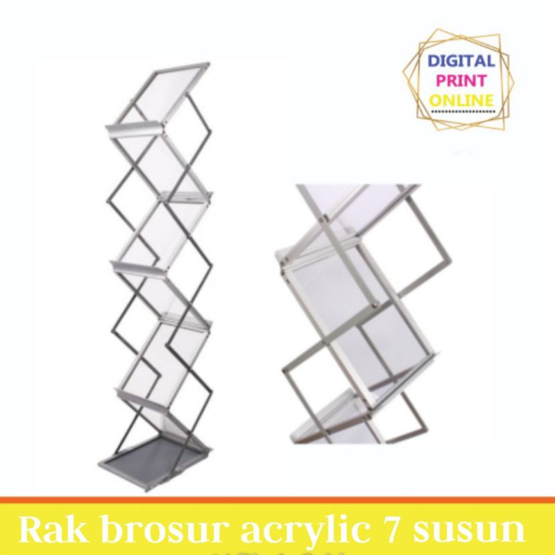 Jual Rak Brosur Acrylic 7 susun | Rak Brosur Akrilik | Shopee Indonesia
