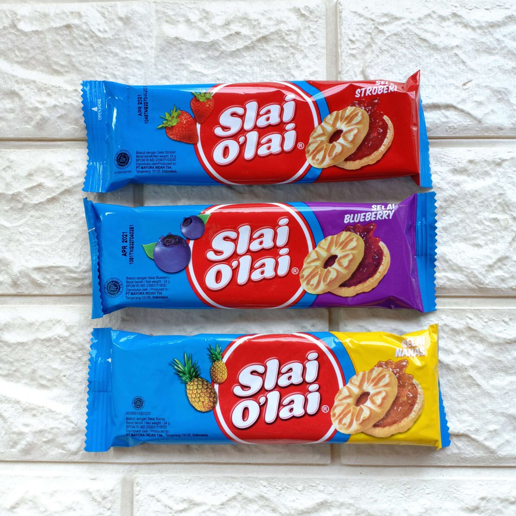 Jual Slai Olai O'lai Biskuit Kecil Nanas Stroberi Strawberry Blueberry ...