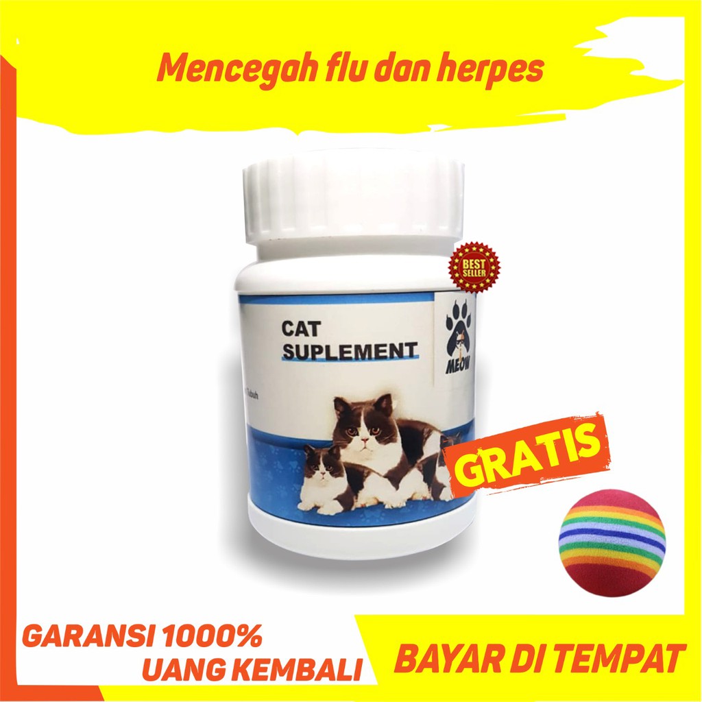 Jual MEOW VITAMIN KUCING OBAT KUCING OBAT KUCING HAMIL OBAT KUCING ...