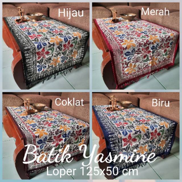 Jual Taplak Meja Tamu Panjang Loper Table Runner Batik Yasmine | Shopee ...