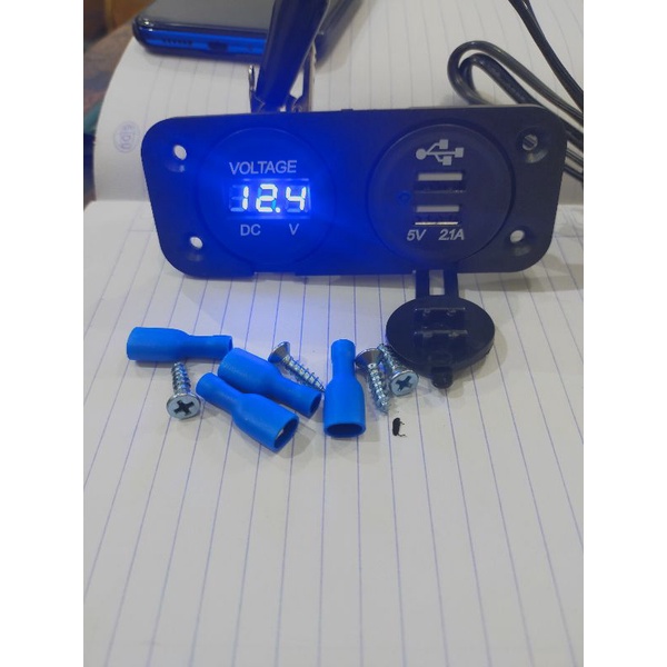 Jual voltmeter led tanam 2in1 all new nmax 155 nmax 155 aerox 155 pcx ...