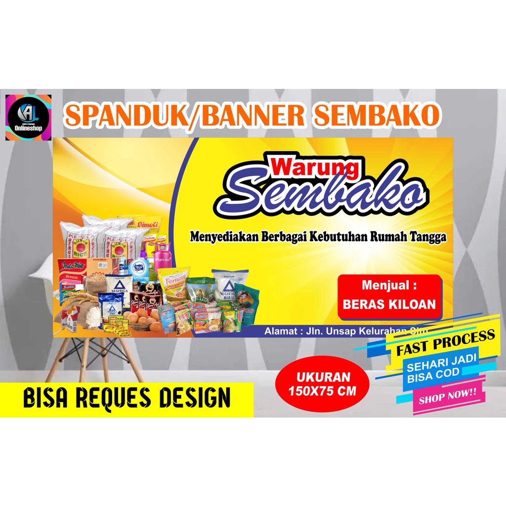 Jual Spanduk, Banner Warung Sembako | Shopee Indonesia