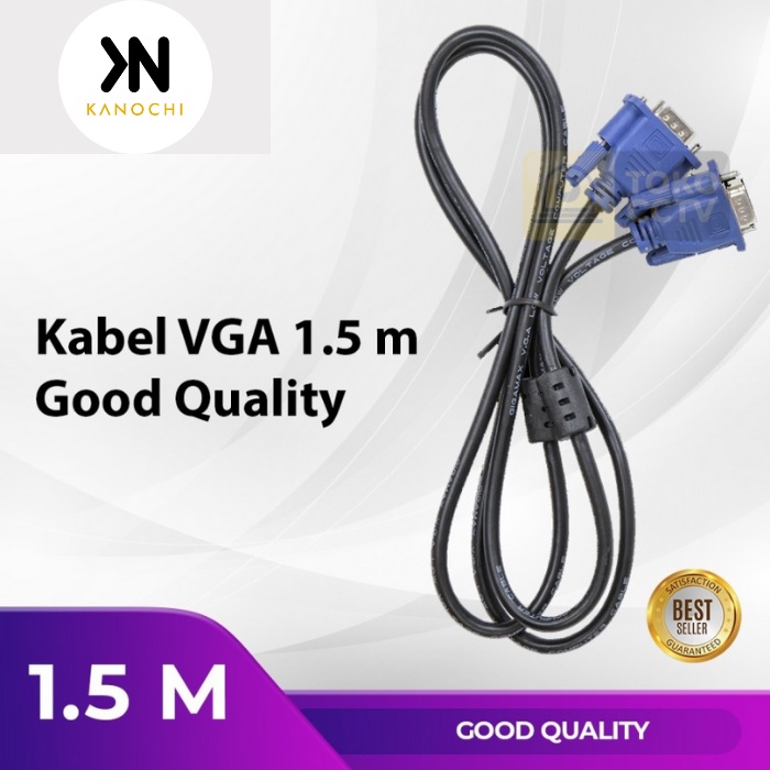 Jual kabel VGA to VGA 1.5meter laptop komputer tv playstation | Shopee Indonesia