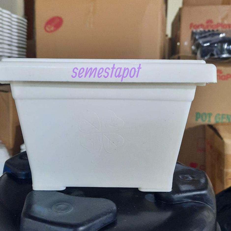 Jual [TERMURAH READY ALL VARIANT] Pot Bunga Tanaman Persegi Empat Segi ...