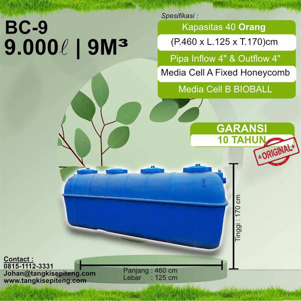 Jual Septic Tank TANGKI BIOTANK 9m3/day 9000 liter 9 m3 - Biotech ...