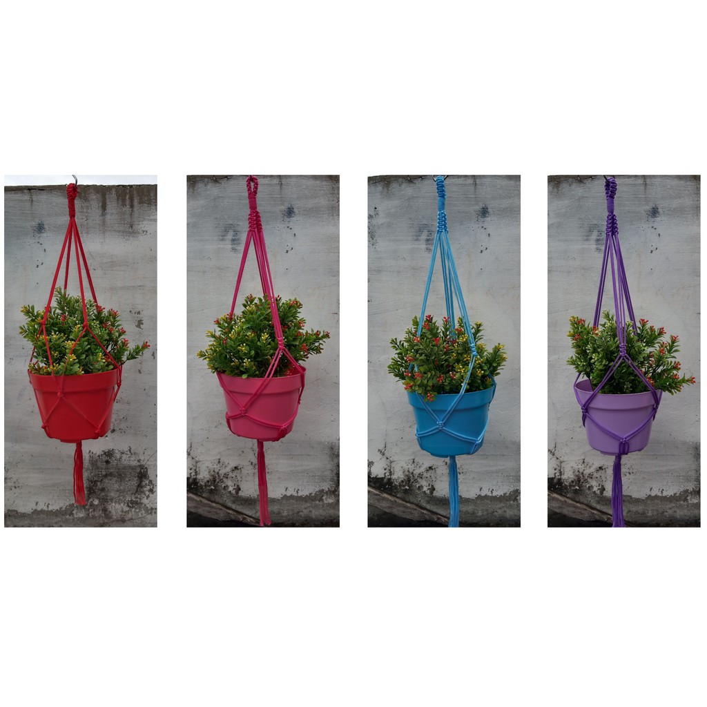 Jual Tali Pot Gantung / Gantungan Pot / Hiasan Dinding / Tali Macrame ...