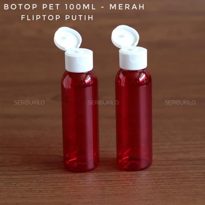 Jual BOTOL FLIPTOP 100 ML MERAH / BOTOL PET 100 ML FLIPTOP PUTIH | Shopee Indonesia