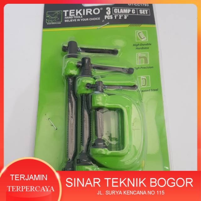 Jual Tekiro Clamp C Set 1" 2" 3" klem c isi 3pcs | Shopee Indonesia