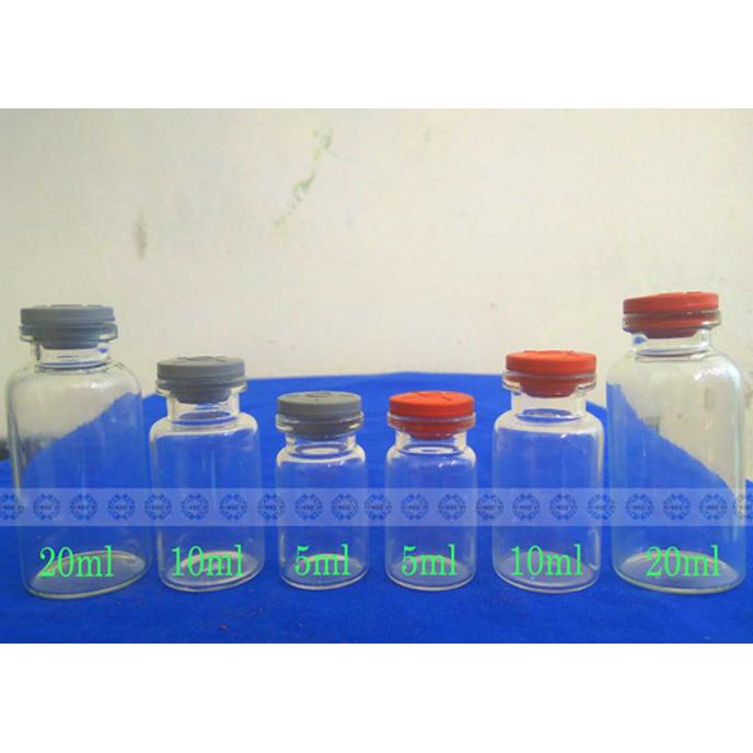 Jual Botol Vial 5ml 10ml 20ml / Botol Kaca / Botol Clear Vial Kode 553 ...