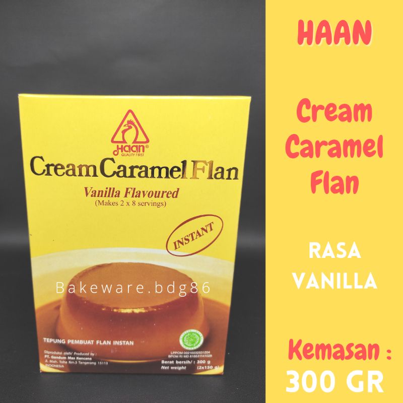 Jual HAAN CREAM CARAMEL FLAN RASA VANILA / TEPUNG BUBUK PUDING INSTAN ...