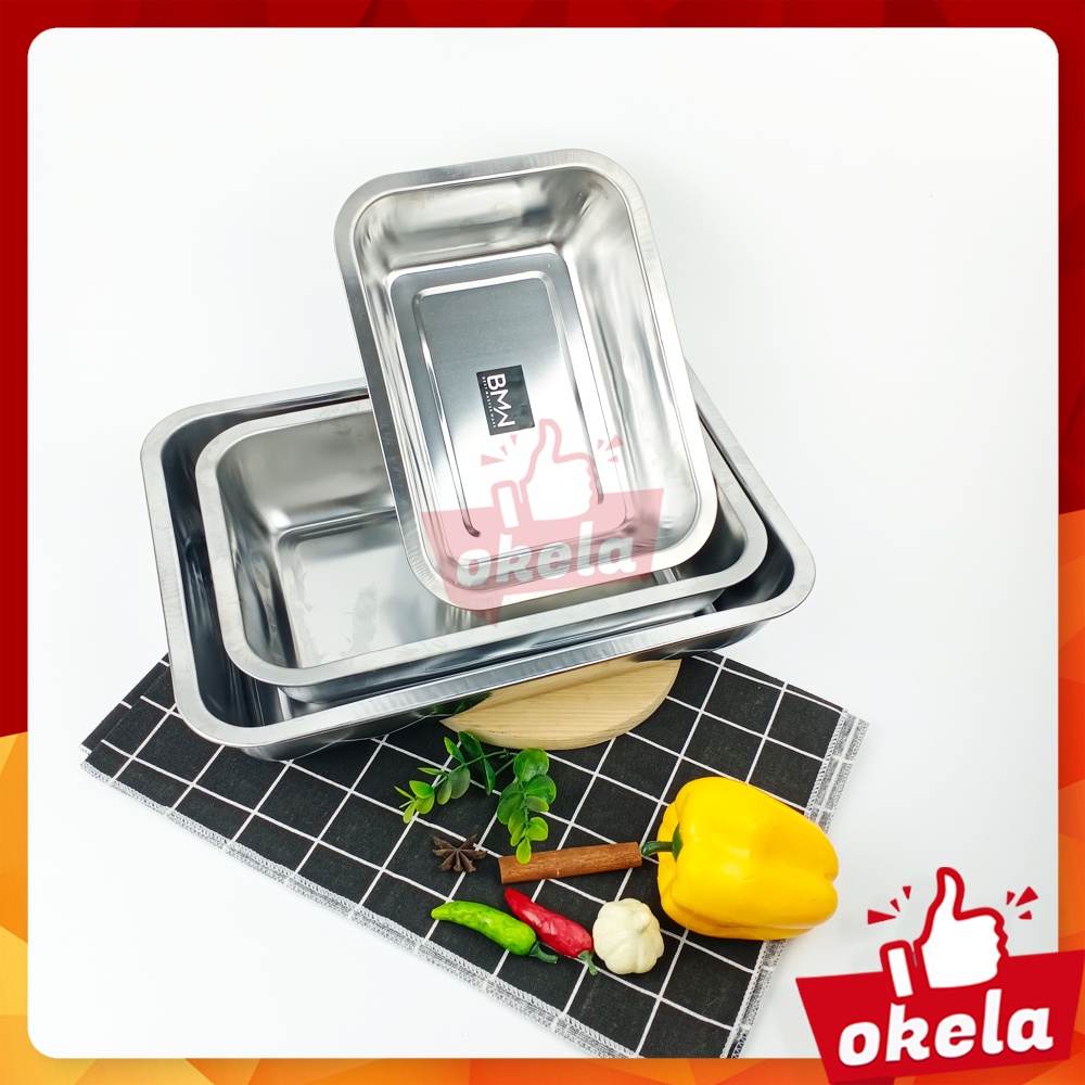 Jual Okela - Nampan Stainless Steel Serbaguna Wadah Saji Tempat Makanan ...