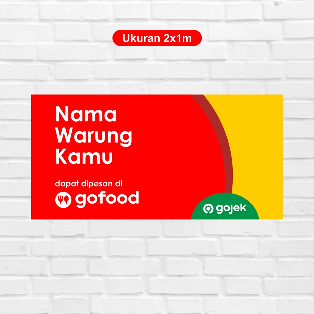 Jual Cetak Spanduk Banner Gofood Grabfood Shopeefood | Shopee Indonesia