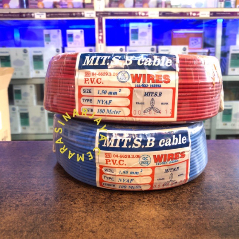 Jual Kabel Motor NYAF 1.5mm Merk MIT.S.B - 1 Meter Mitsb Cable Kabel ...
