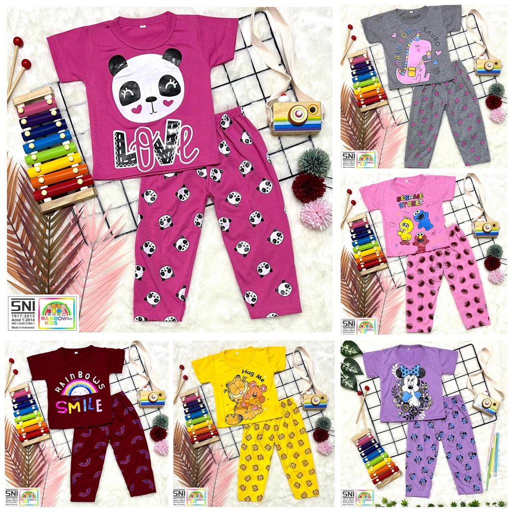 Jual RAINBOW SETELAN / SET BAJU ANAK COWOK / CEWEK UNISEX CELANA PANJANG CP 1-8 TAHUN GIRL ...